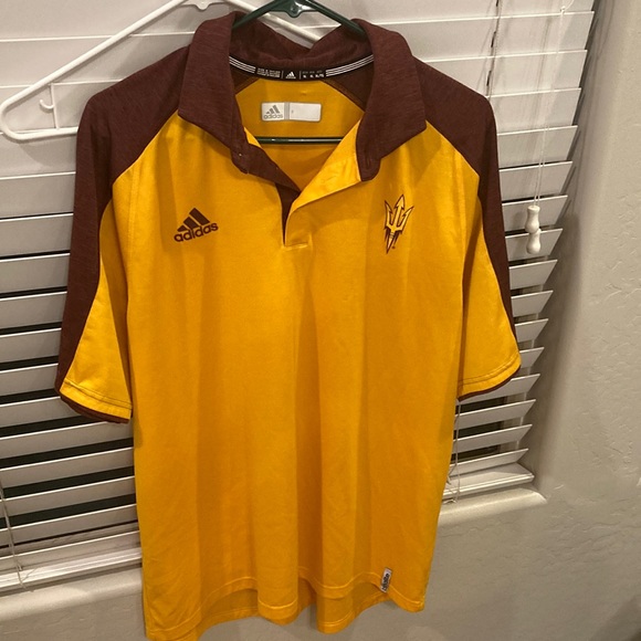 adidas | Shirts | Adidas Polo Shirt W Asu Logo | Poshmark